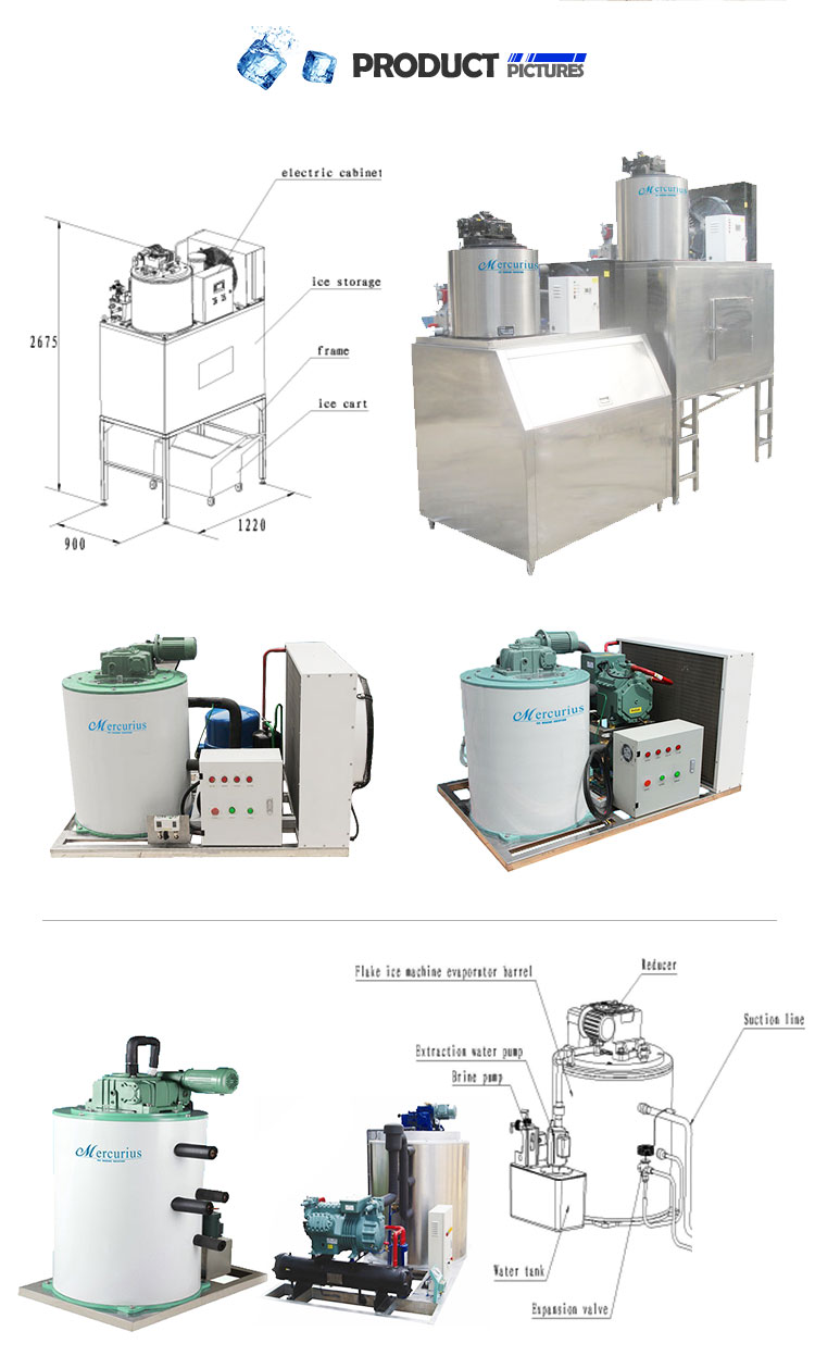 30t Ammonia Refrigeration System Flake Ice Maker For Fishing Boats ...