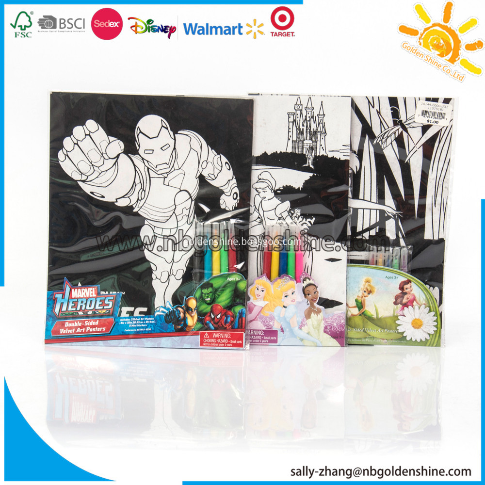 Disney Velvet Coloring Set, High Quality Disney Velvet Coloring Set on ...