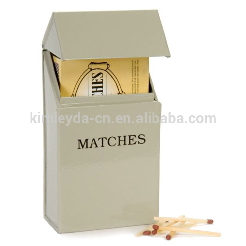 Middle Size Cream Powder Coated Metal Small Matches Box, High Quality ...