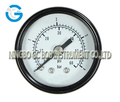 High Quality Black Steel Back Connection Pressure Gauge, High Quality ...