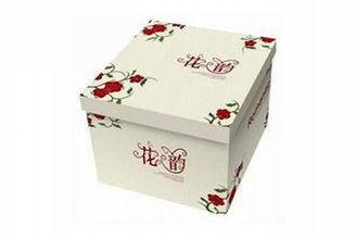 Square 3mm Cardboard Food Carton Boxes With Flower Pattern, High ...