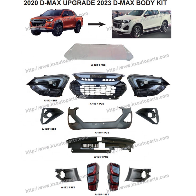 2023 D-max Body Kit For 2020 D-max Upgrade, High Quality 2023 D-max ...