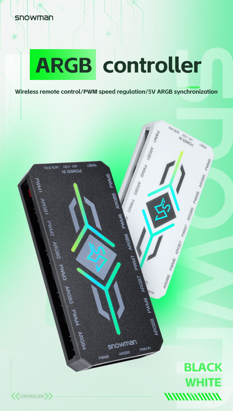 Snowman 5v Addressable Argb Pwm Fan Hub, High Quality Snowman 5v ...