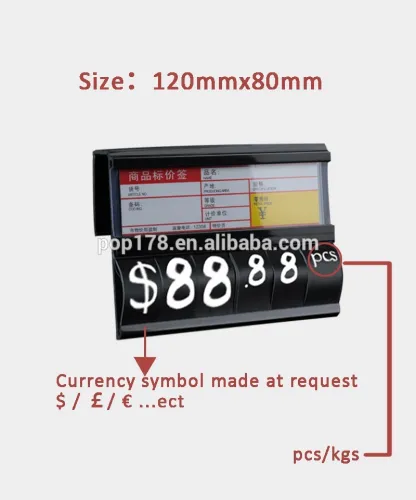 Guangzhou Factoy Plastic Digital Price Display Board For Supermarket ...