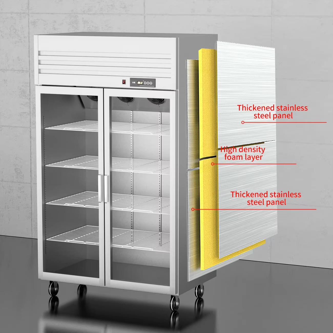 Glass door upright commercial freezer China Manufacturers Suppliers ...