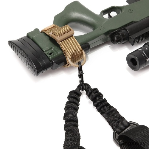 Outdoor Airsoft Tactical Buttstock Sling Adapter Rifle Stock Gun Strap ...