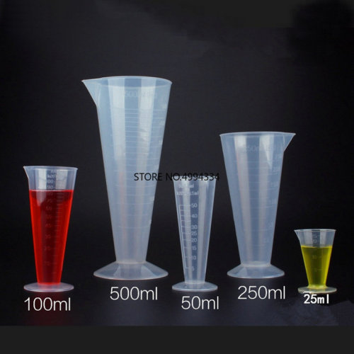 25ml To 500ml Plastic Conical Beaker Measuring Cup For Laboratory, High ...