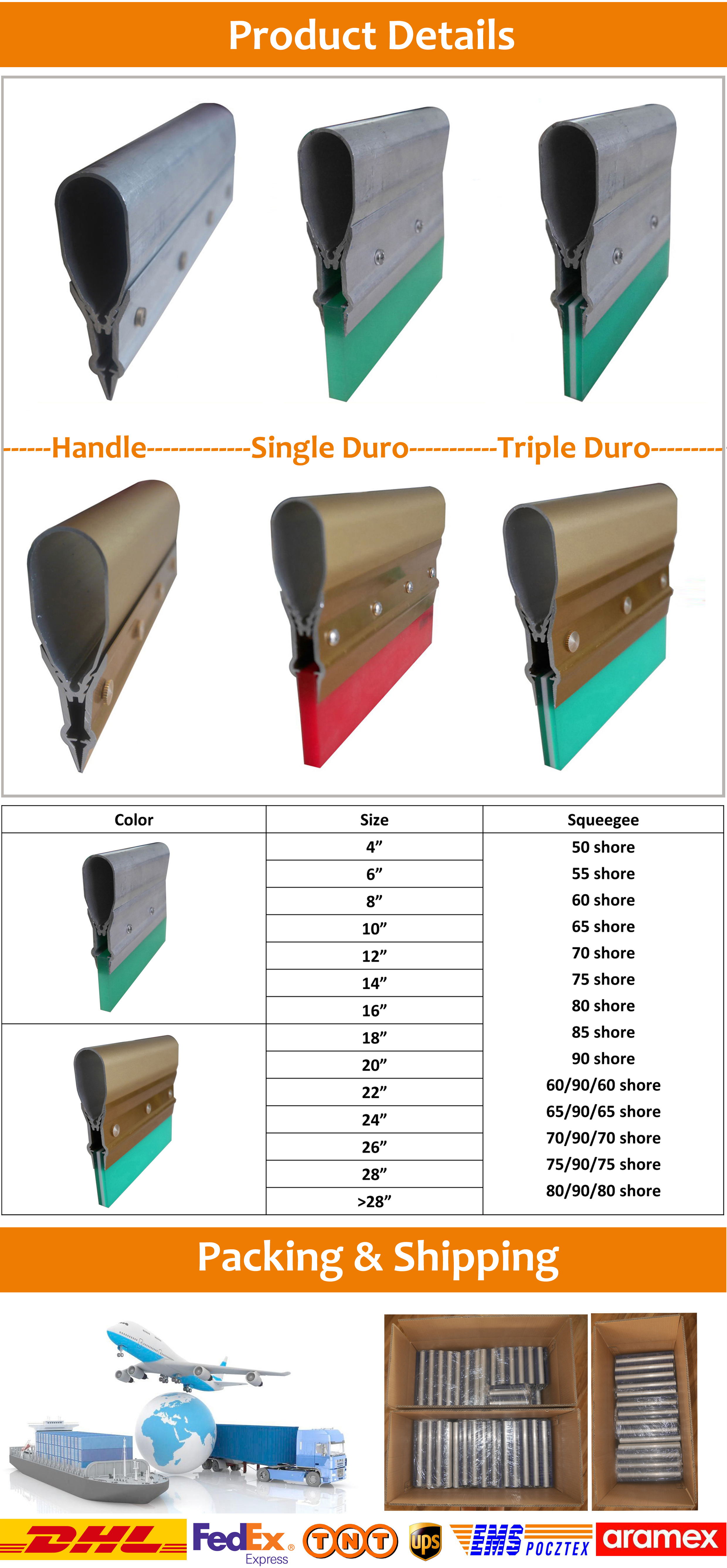 Aluminum Handle Squeegee For Screen Printing, High Quality Aluminum ...