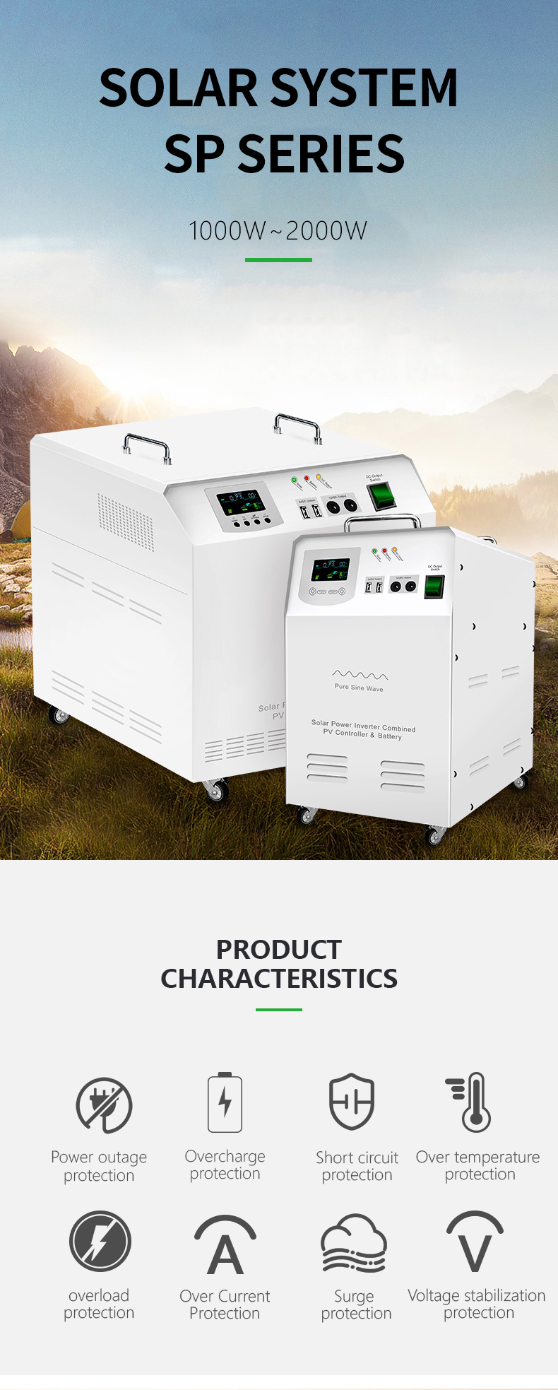 Sp Series 24v 1500w High Power Solar Inverter With Integrated Pv ...