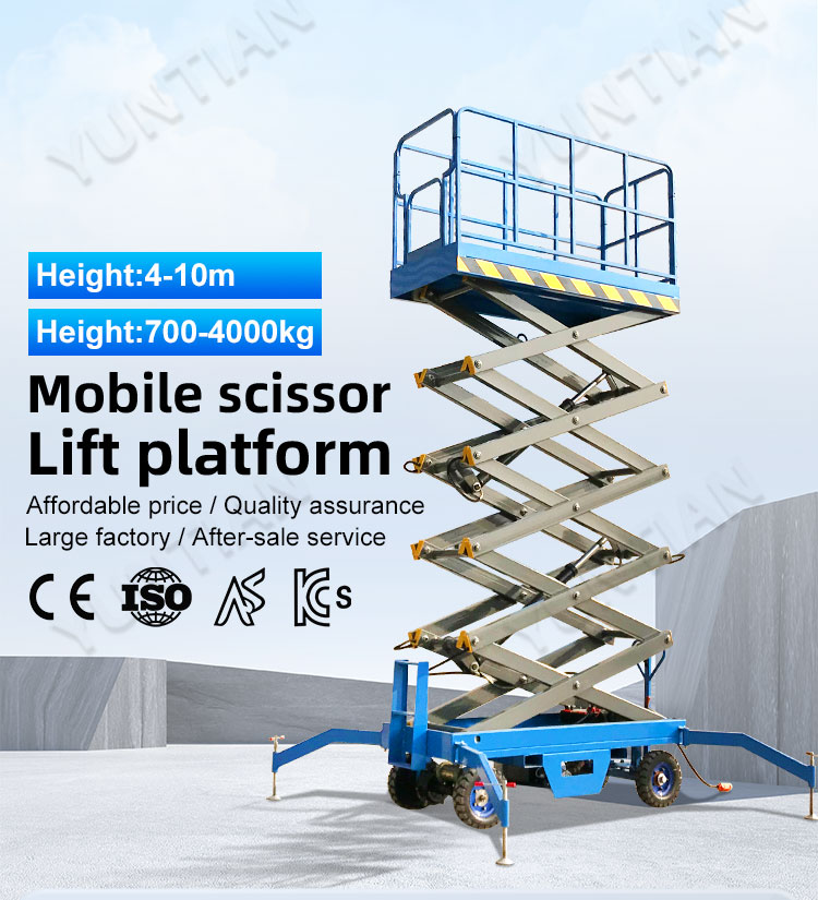 Mobile Hydraulic Scissor Lifts And Aerial Work Platforms For Warehouse ...