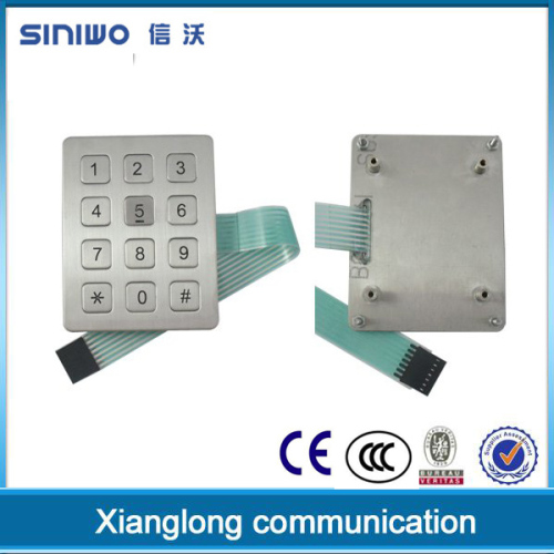 Hot Sale Self Terminal Kiosk Keypad 12 Keys Rugged Numeric Keypad Usb Kiosk Keypad High Quality