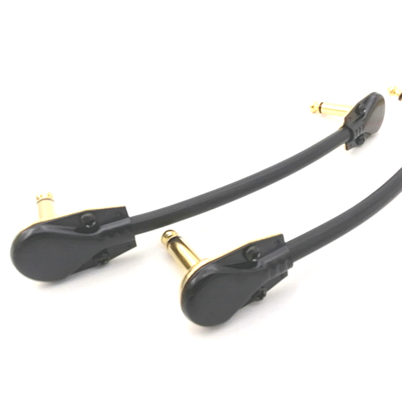 12 Inch Right Angle Guitar Patch Cable 30 Cm 1/4 6.35mm Ts For Effect ...