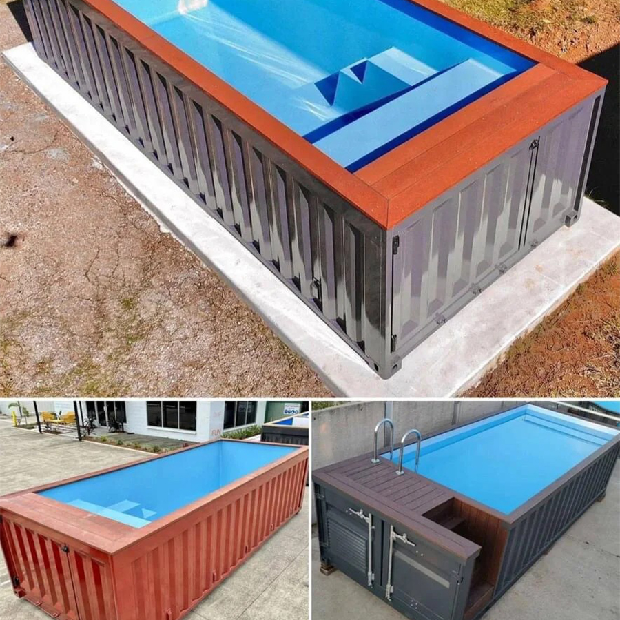 20ft Container Swimming Pool - Factory Prefab 40 Feet Outdoor Swimming ...