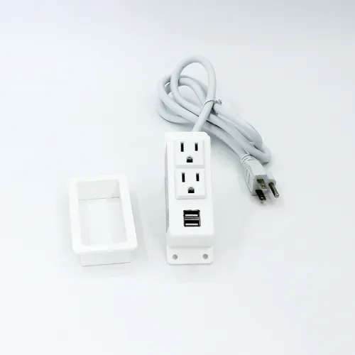 White Surface Power Outlet With Usb Ports, High Quality White Surface ...