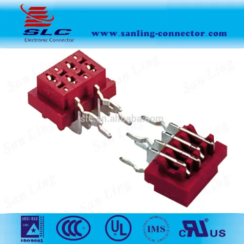 1.27mm Pitch Female Micro Match Connectors,dual Row, Straight ,red ...