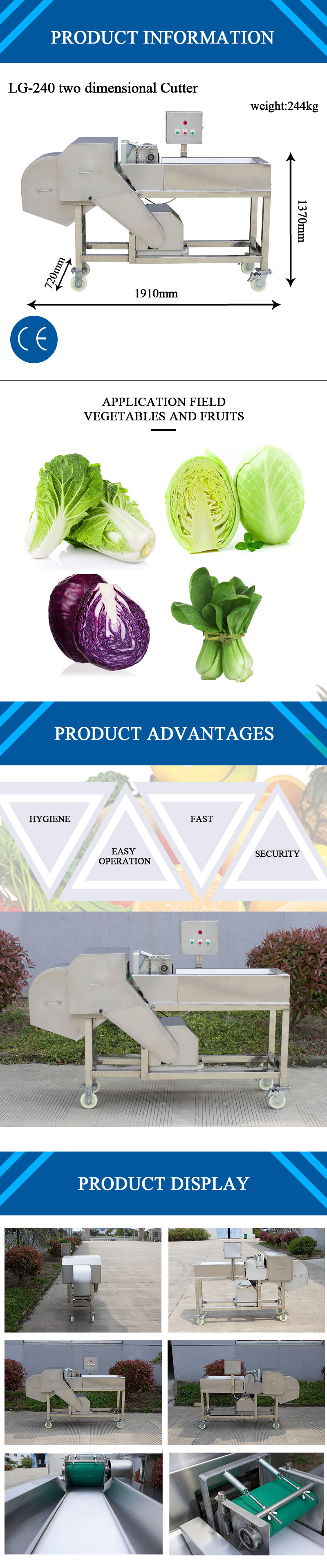Li Gong Multifunctional Vegetable Fruit Cutting Cutter Machine For ...