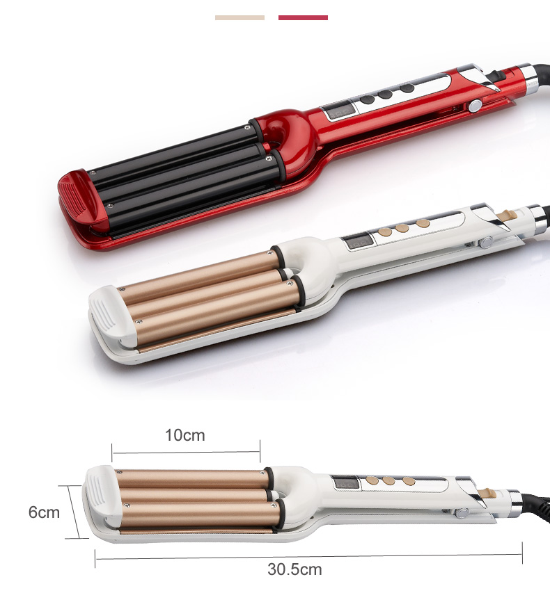 Deep Waver Ceramic Coating Triple Barrel Hair Curler, High Quality Deep ...