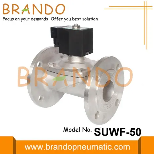 2'' Flanged Water Solenoid Valve Stainless Steel 220v, High Quality 2'' Flanged Water Solenoid ...