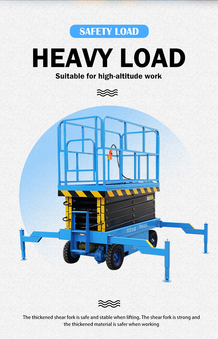 Electric Hydraulic Scissor Lift Platform With Tracked Mobile Base, High ...