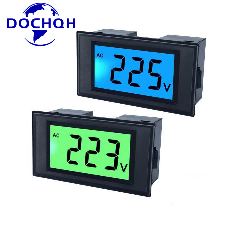 Yb4835d Digital Lcd Ac Voltmeter - Ac 20-500v Blue Display, High ...