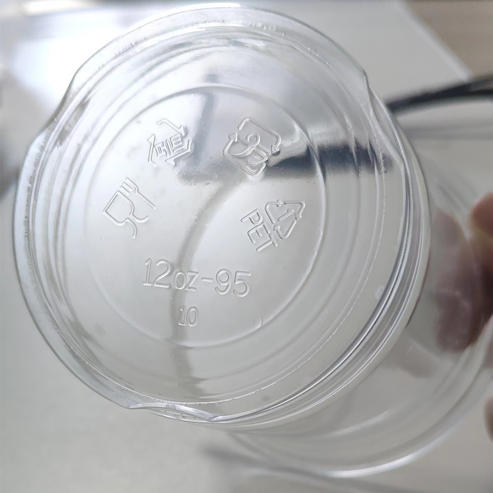 12oz Pet Plastic Cold Cup Dome/flat Lid, High Quality 12oz Pet Plastic ...