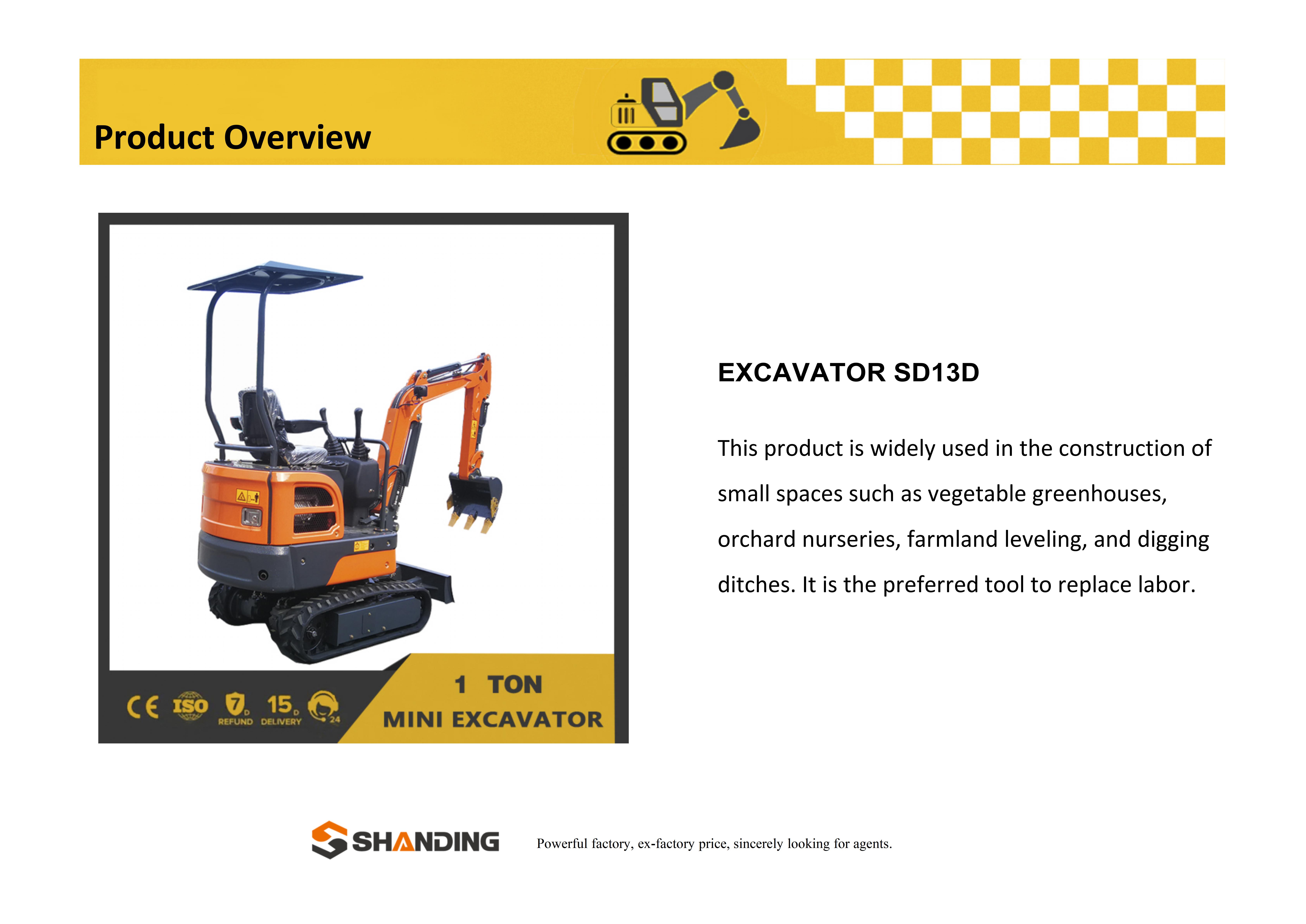 China SD13D 1000kg Micro Mini Excavator 1 ton Hydraulic Mini Digger ...