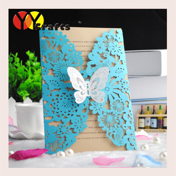 Butterfly Invitaiton Cards Laser Cut Beautiful Handmade Invitation Card ...