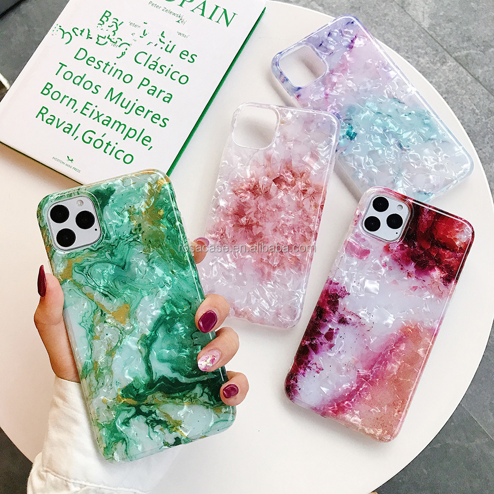 Iphone 16 Pro Accessory: Dream Conch Glossy Marble Soft Imd Full Body ...