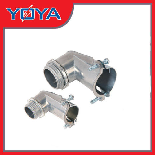 90 Degree Flexible Conduit Fittings , Ul Standard Squeeze Connectors ...