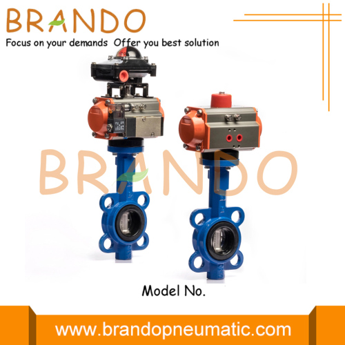 Pneumatic Wafer Butterfly Valve With Limit Switch Box, High Quality ...