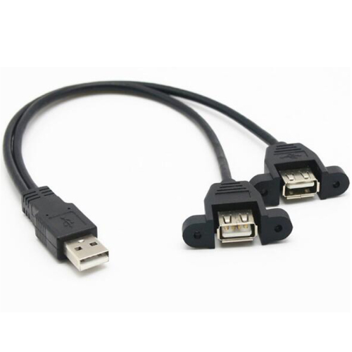 Usb A Male To Dual Female Panel Mount, High Quality Usb A Male To Dual ...