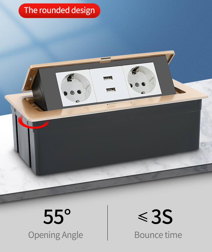 240v 10a & 15a Au Socket With 5v 2.1a Usb Charging Pop-up Desktop ...