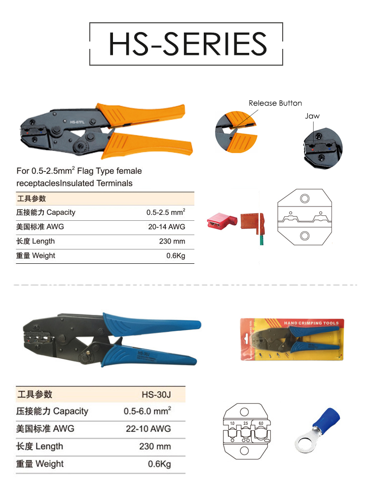 Hs Series High-carbon Steel Terminal Crimping Pliers, High Quality Hs ...