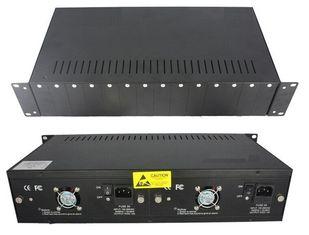 14 Slot Rackmount Chassis Fiber Optic Media Converter With, High ...