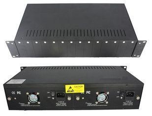 14 Slot Rackmount Chassis Fiber Optic Media Converter With, High ...
