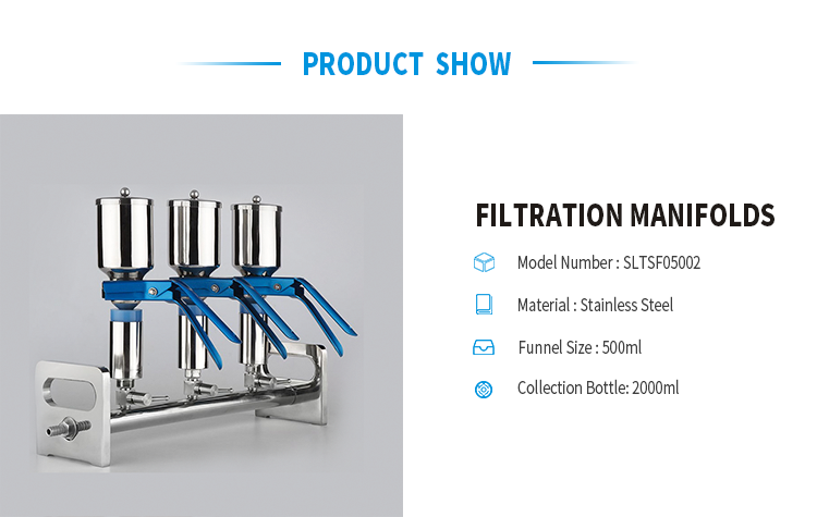 6-branch Funnel Stainless Steel Ss Manifolds Filter / Manifolds Vacuum ...