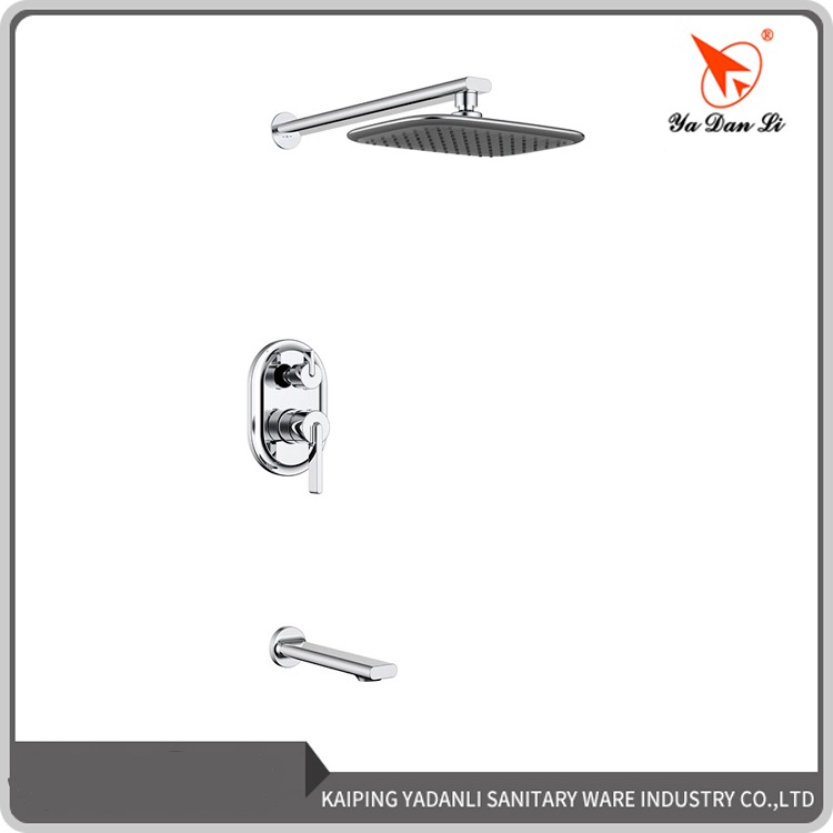 12" Overhead Shower Concealed Wall Mixer Tap With Tub Spout Faucet ...