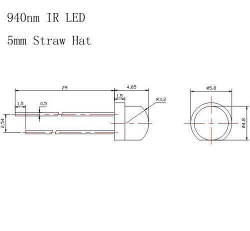 940nm Ir Led 5mm 스루 홀 120도 적외선, Bossgoo.com의 고품질 940nm Ir Led 5mm 스루 홀 ...