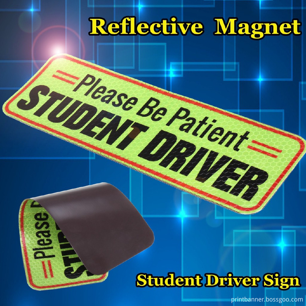 Magnet Student Driver Car Sticker, High Quality Magnet Student Driver ...