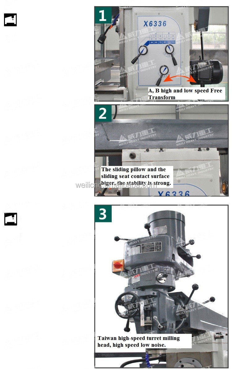 X6336b Universal Column-and-knee Type Milling Machine, High Quality ...