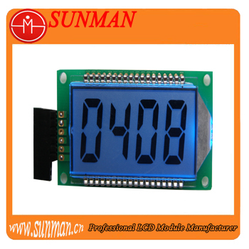 4 Digits 7 Segment Lcd Display With Blue Backlight, High Quality 4 Digits 7 Segment Lcd Display ...