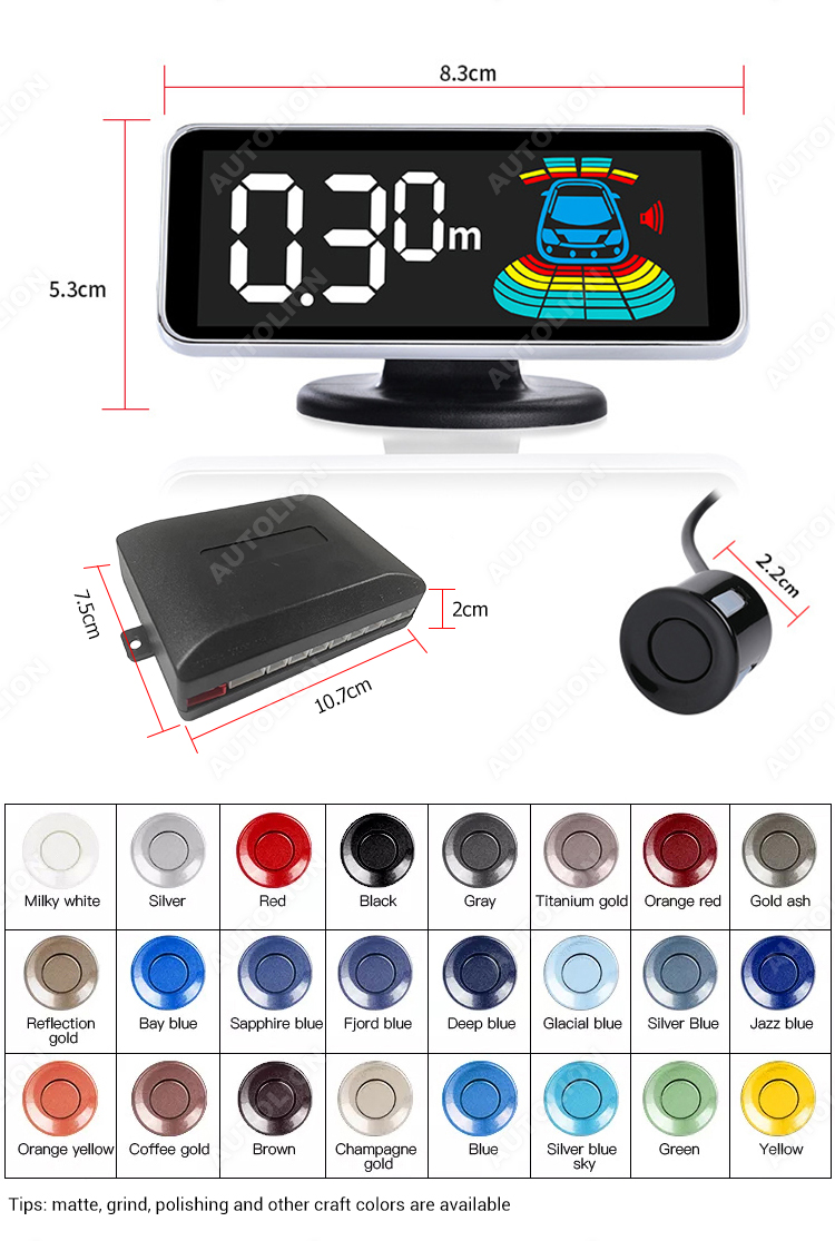 Car Parking Sensor System With Led Monitor And Lcd Display, High ...