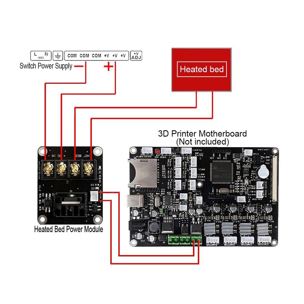 3d Printer Heated Bed Power Module Hotbed Mosfet Expansion Module Inc