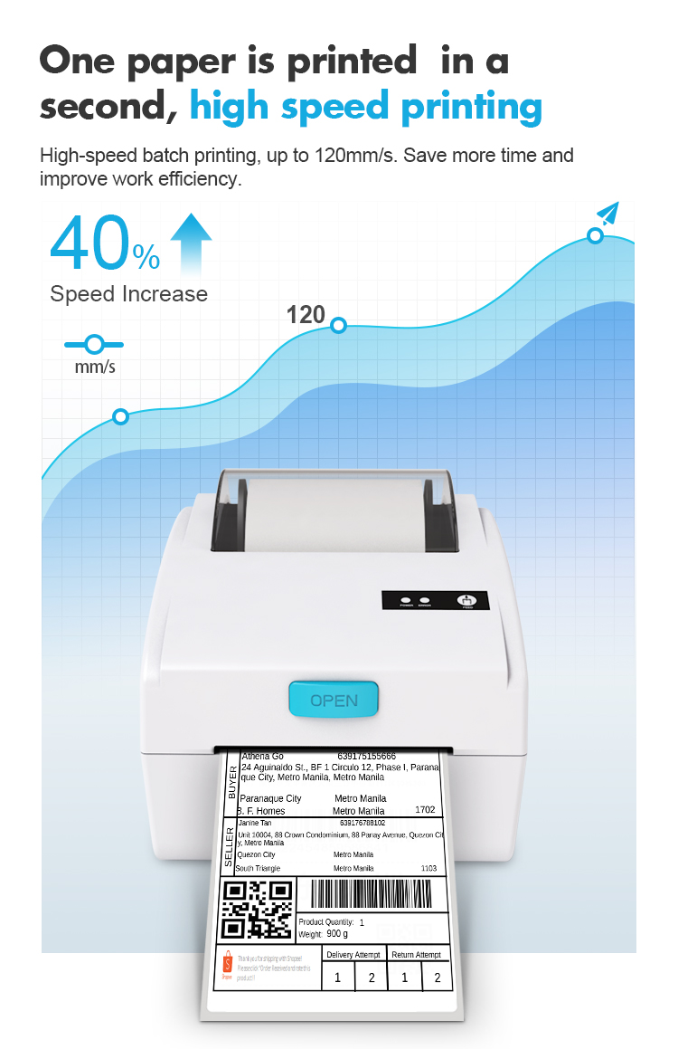 Zjiang Factory 80mm Pos-8610 Inkless Barcode Printer - 3 Inch Desktop ...