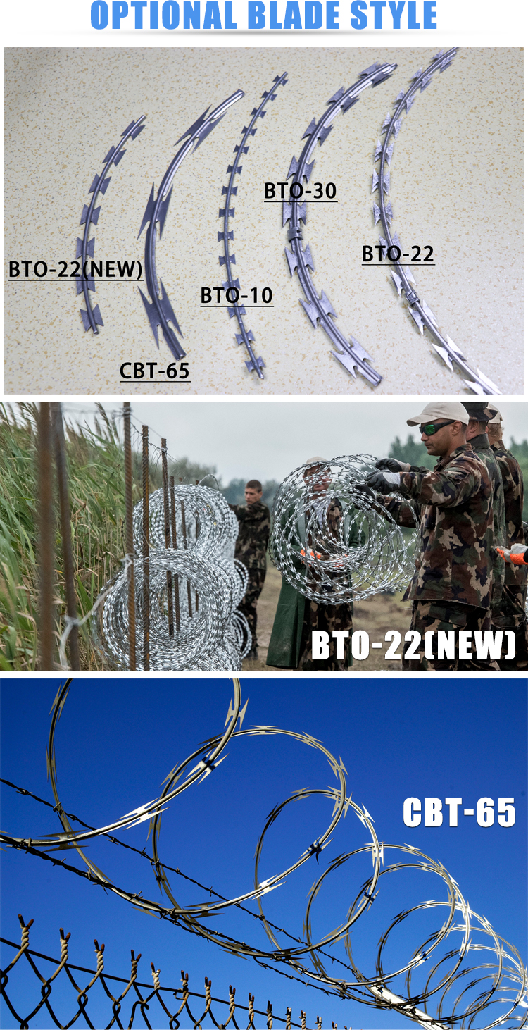 Price List For Bto22 9 Strip Concertina Razor Barbed Wire And Prison ...