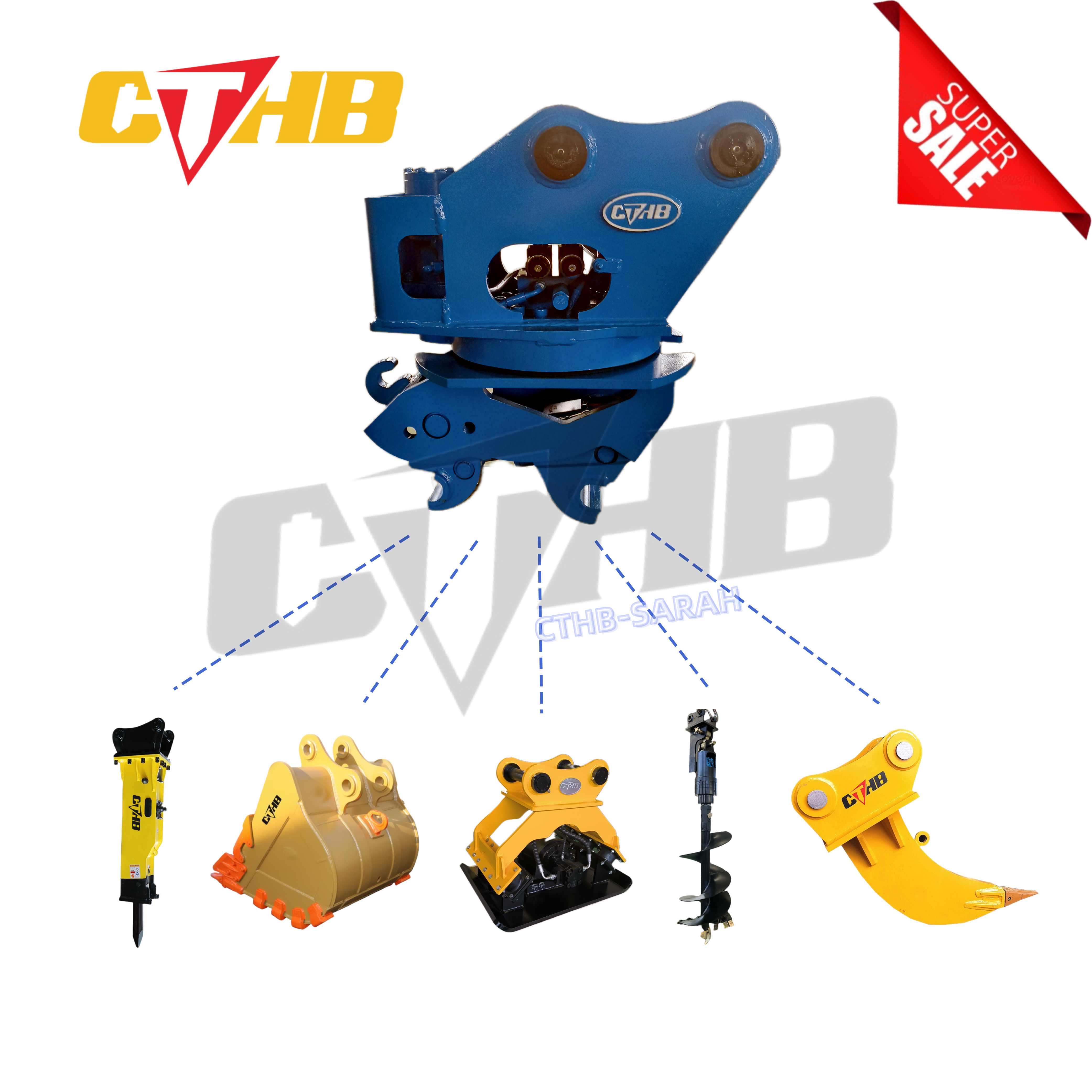360 Degree Rotary Excavator Quick Coupler For Backhoe Loaders, High ...