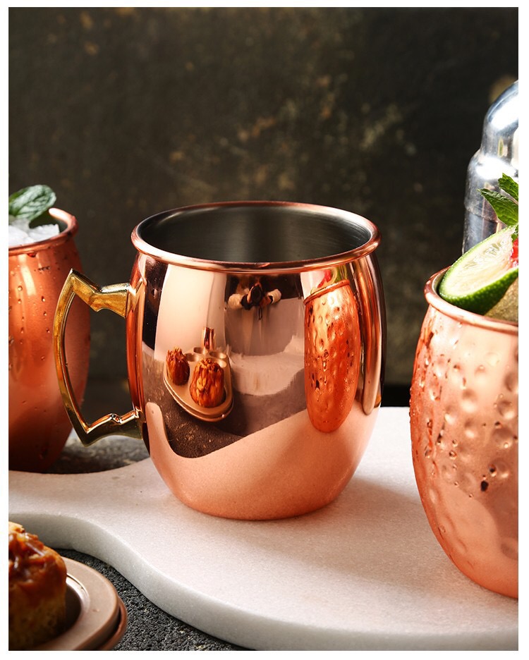 500ml Beer Drinking Copper Moscow Mule Stainless Mug, High Quality ...