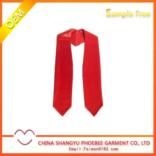Red Graduation Stoles Customized Logo, High Quality Red Graduation ...