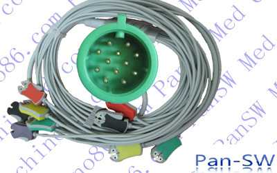 Medtronic/physio Control Integrated 10 Lead Ecg Cable With Leadwire ...
