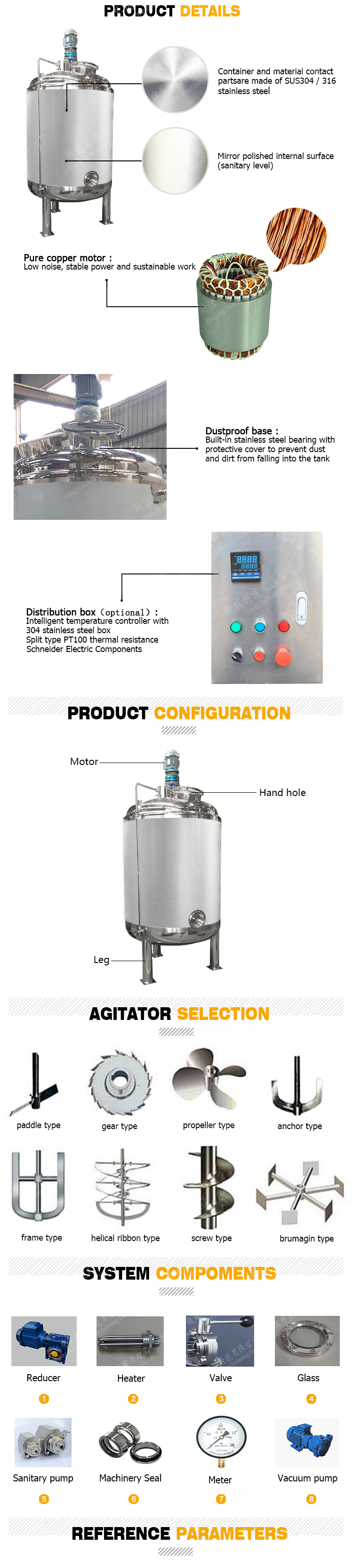 Stainless Steel Mixing Tanks For Industrial Glue Processing (100l-5000l ...